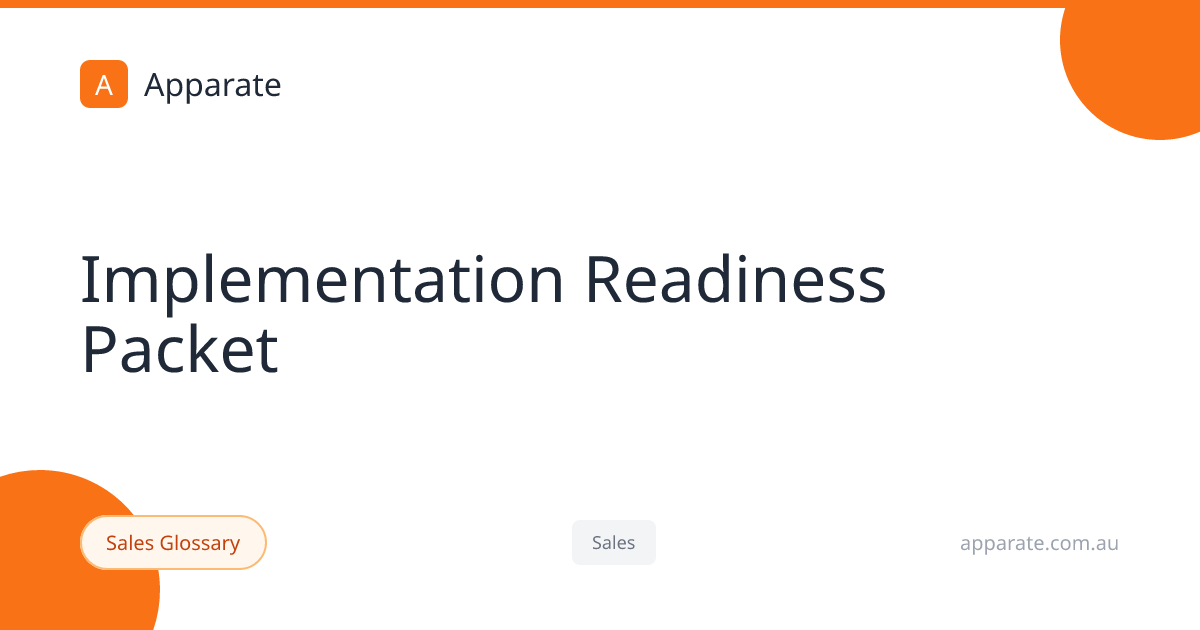 Implementation Readiness Packet - Sales Glossary | Apparate