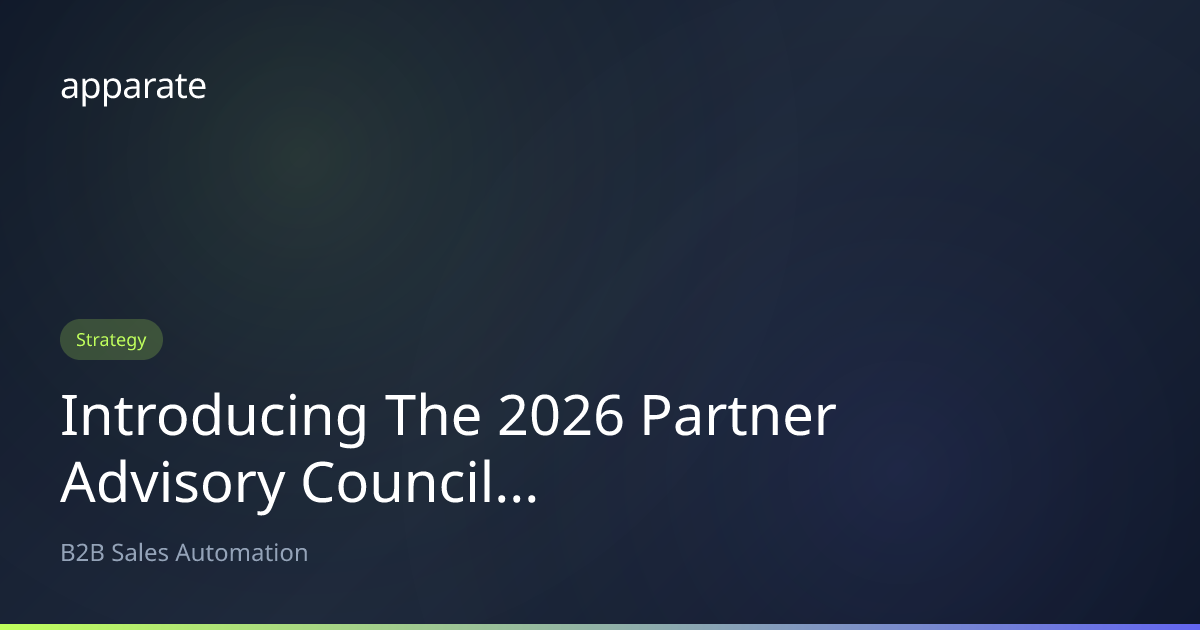 Introducing The 2026 Partner Advisory Council... | Apparate Blog