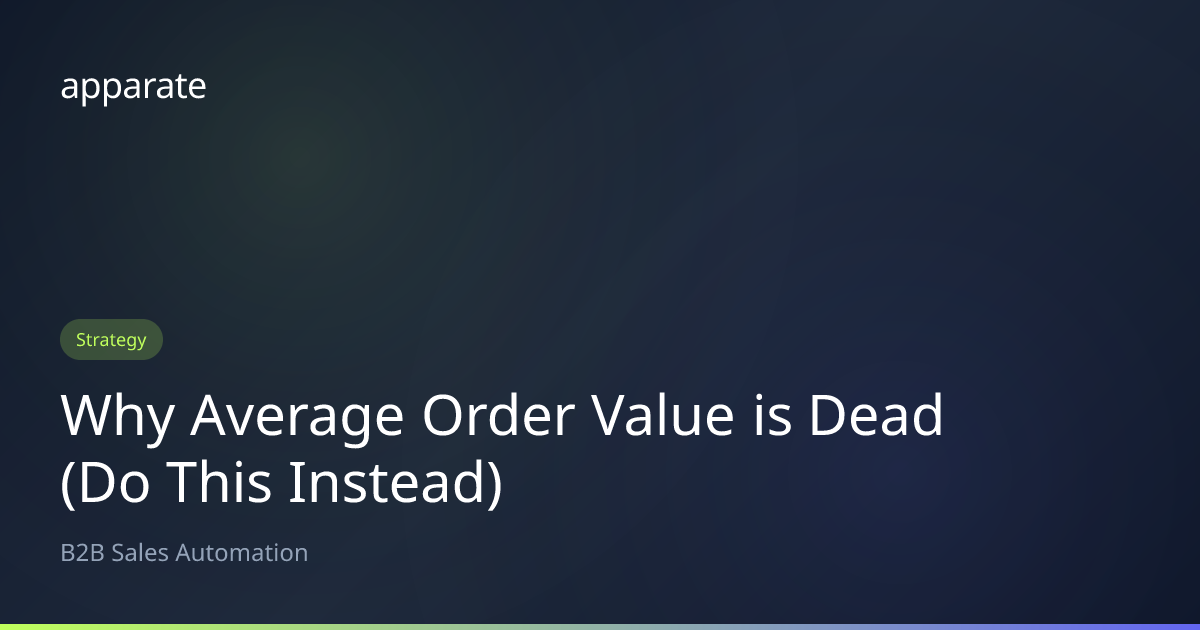 Why Average Order Value is Dead (Do This Instead) | Apparate Blog