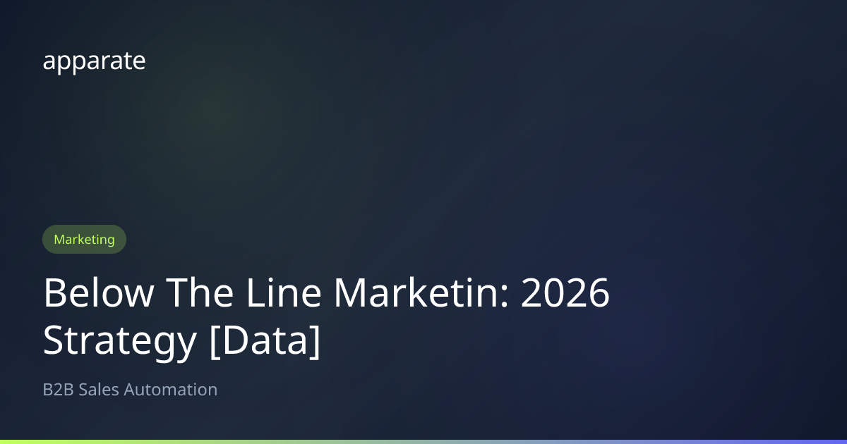 Below The Line Marketin: 2026 Strategy [Data] | Apparate Blog
