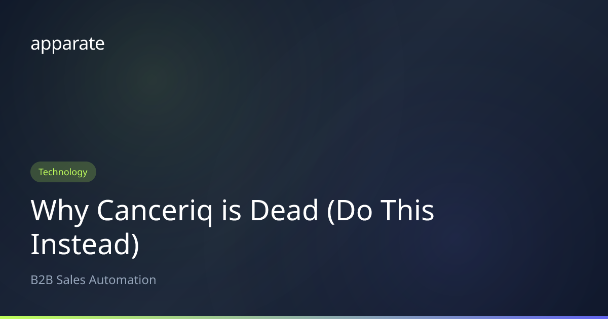 Why Canceriq is Dead (Do This Instead) | Apparate Blog