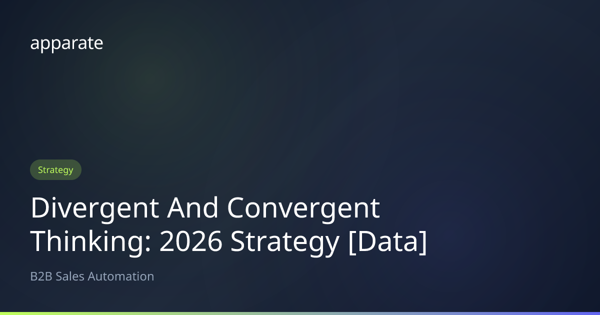 Divergent And Convergent Thinking: 2026 Strategy [Data] | Apparate Blog