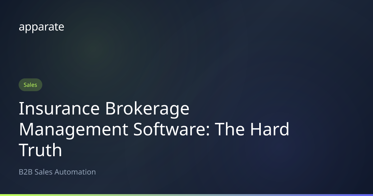 Insurance Brokerage Management Software: The Hard Truth | Apparate Blog